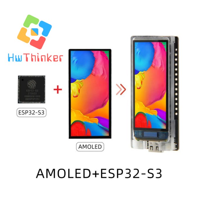 Jual LILYGO T-Display-S3 AMOLED ESP32-S3 with 1.9 inch AMOLED Display | Shopee Indonesia