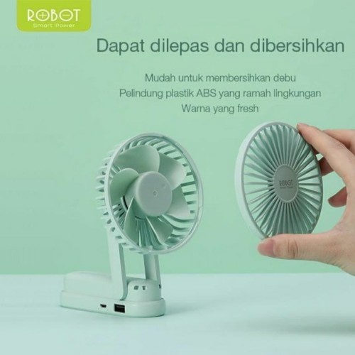 Jual ROBOT RT-BF11 Foldable USB Mini Fan 2000Mah GREEN-PINK-WHITHE ...