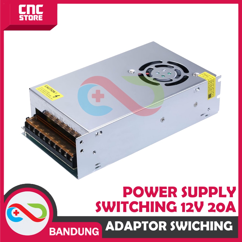 Jual POWER SUPPLY SWITCHING PSU 12V 20A HIGH QUALITY ADAPTOR JARING 12V ...