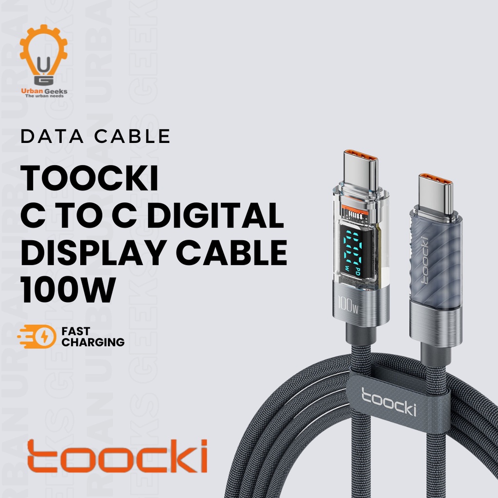 Jual Toocki Kabel Type C to Type C 100W PD Display Cable Fast Charging ...
