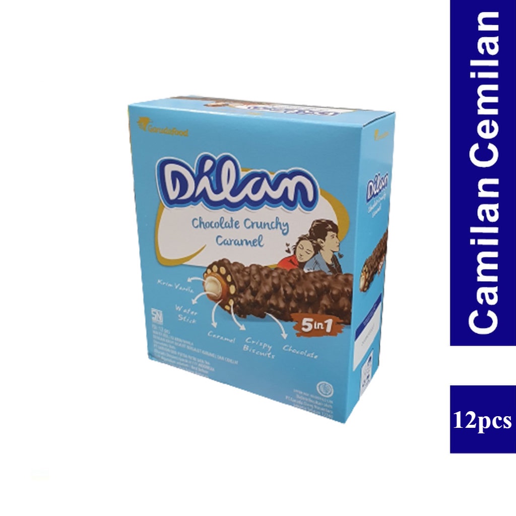 Jual Dilan Crunchy Choco Caramel isi 12 pcs x 24 gr | Shopee Indonesia