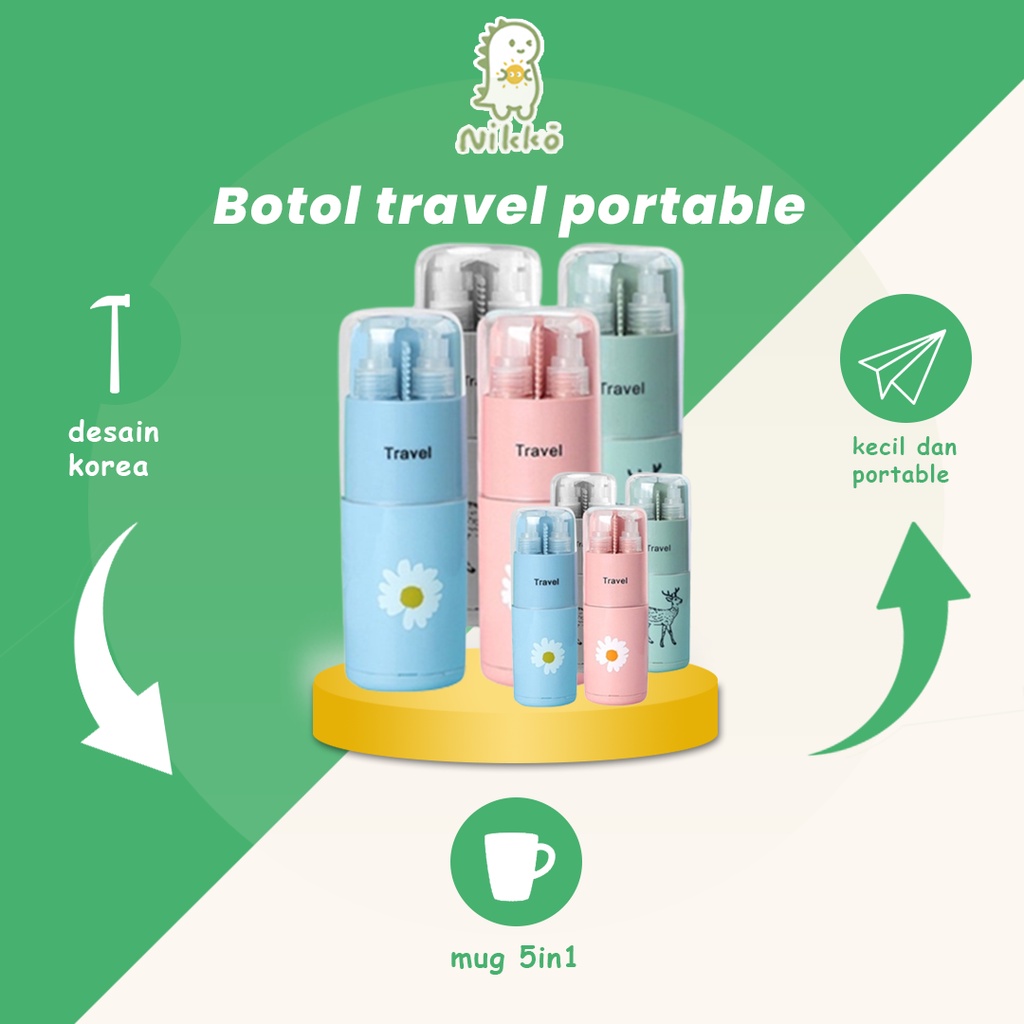 Jual Nikko 6in1 Toiletries Kit Botol Travel Portable Tempat ...