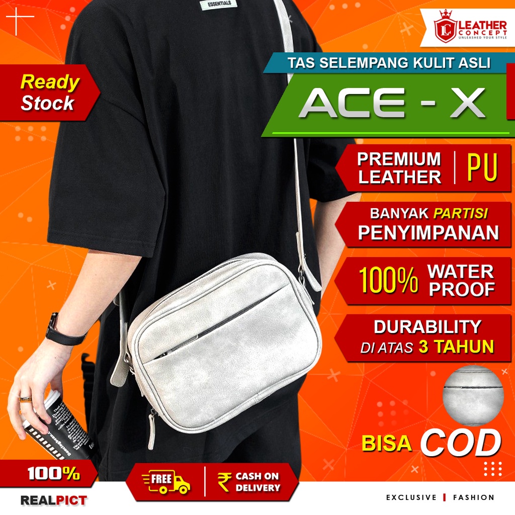 Jual LEATHER CONCEPT Tas Kulit Pria Tas Selempang Pria Tas Pria Tas ...