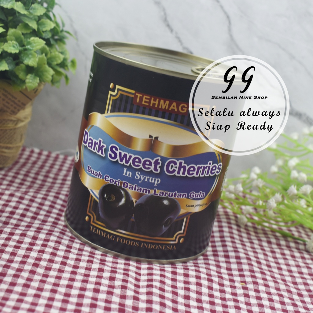 Jual TEHMAG DARK Sweet CHERRIES in Syrup 850 Gram Ceri Hitam cherry ...