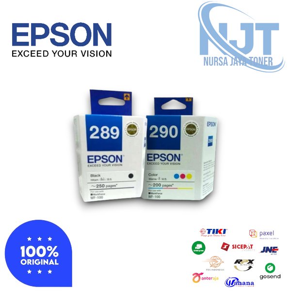 Jual Tinta EPSON 289 Black & 290 Colour ORIGINAL | Shopee Indonesia