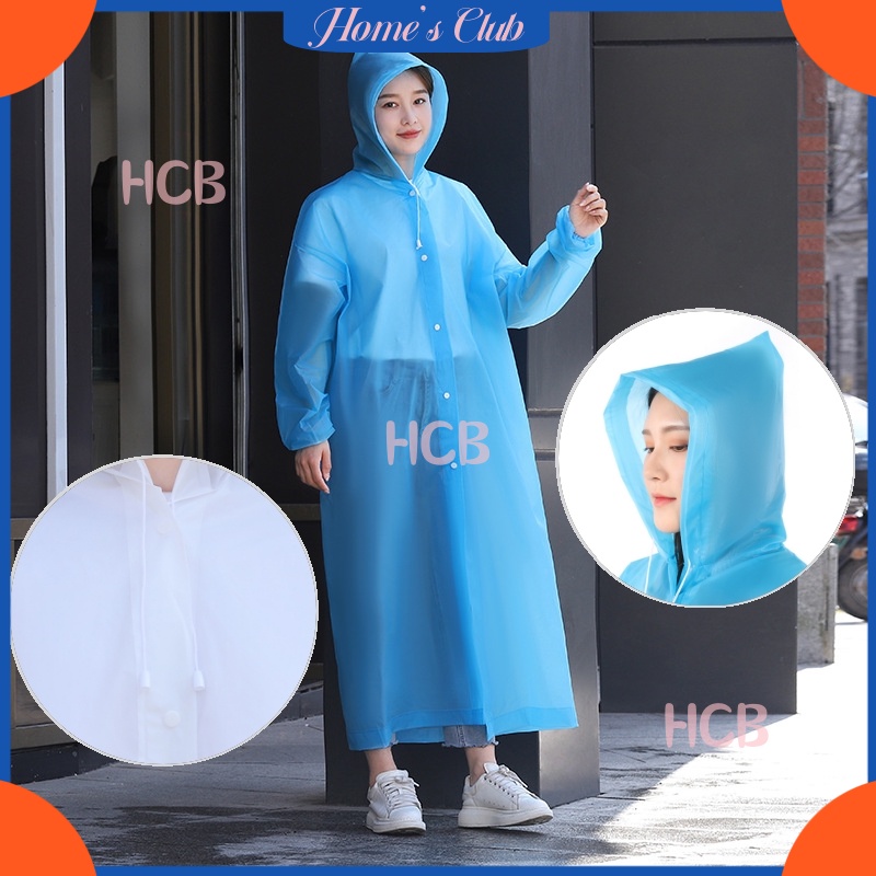 Jual HCB Jas Hujan Terusan Polos Full Warna Transaparan / Mantel Gamis ...