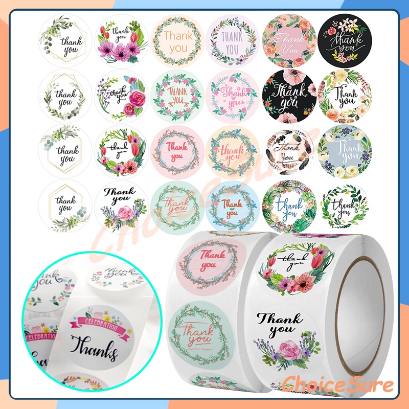 Jual 500pcs Sticker Terima Kasih / 500 Pcs Stiker Label Thank You ...