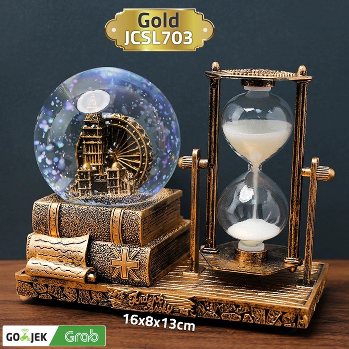 Jual Hour Glass Music Box With 7 Light Colour Lights Jam Pasir Kotak ...