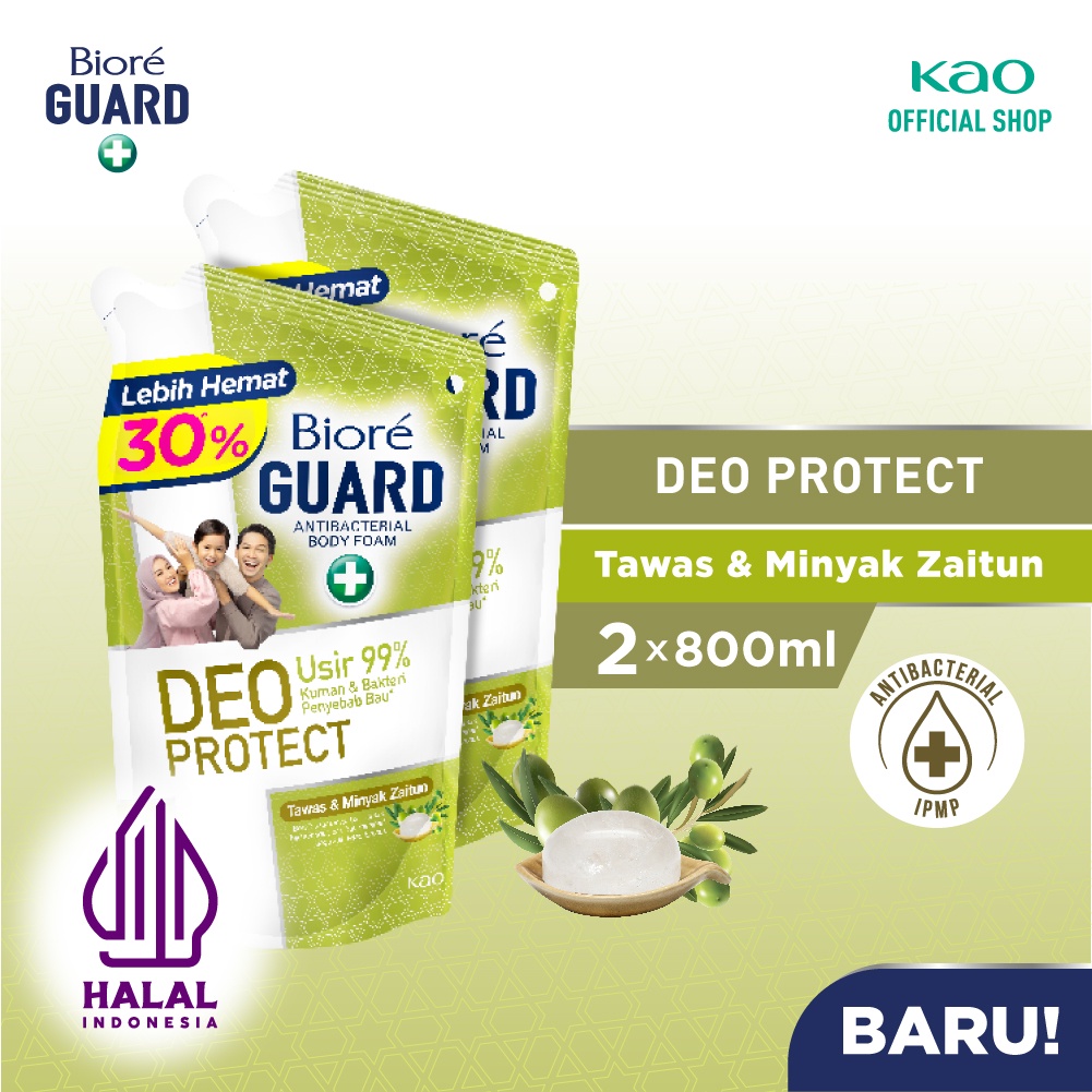 Jual Biore Guard Deo Protect Sabun Mandi Cair Anti Bakteri Halal Tawas ...