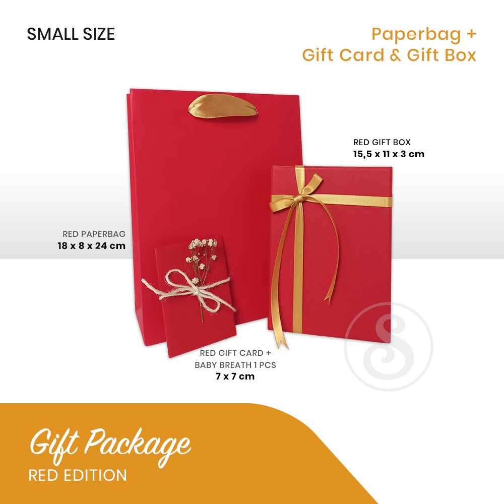 Jual Premium Gift Set Paper Bag + Kotak Kado + Kartu Ucapan (MERAH ...