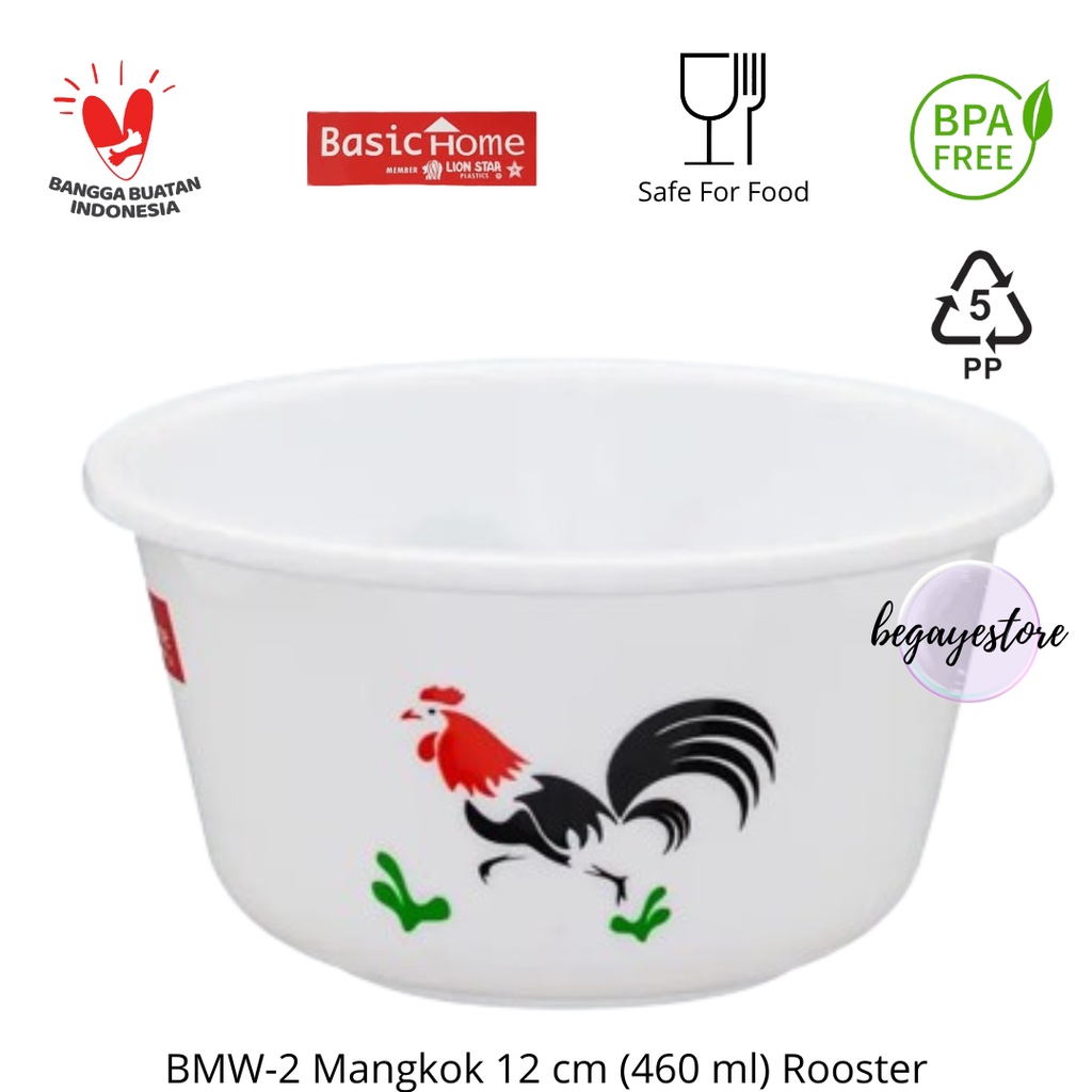 Jual BMW-2 Mangkok 12 cm (460 ml) Rooster Mangkok Plastik Ayam Jago ...