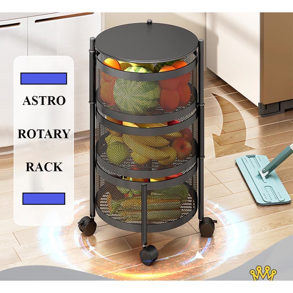 Jual Astro Rak Dapur 3 Susun / Rak Dorong 3 Tingkat / Rak Susun Bulat ...