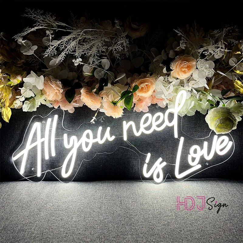 Jual Wedding Neon Sign Led Light All You Need Is Love Neon Lights ...