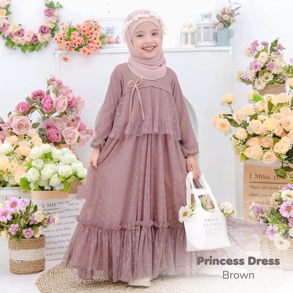 Jual Femes Princess Kids Gamis Muslim Anak Perempuan Matt Syakila Mix ...