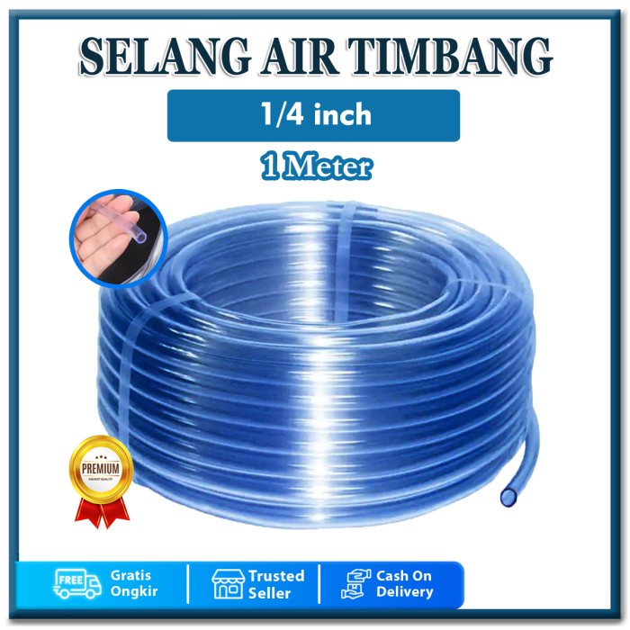 Jual SELANG AIR 1/4 INCH PERMETER SELANG HORIZONTAL TUKANG BANGUNAN TIMBANG MURAH COD | Shopee ...