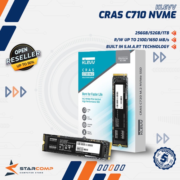 Jual KLEVV CRAS C710 SSD 256GB / 512GB / 1TB M.2 NVMe PCle Gen3 ...