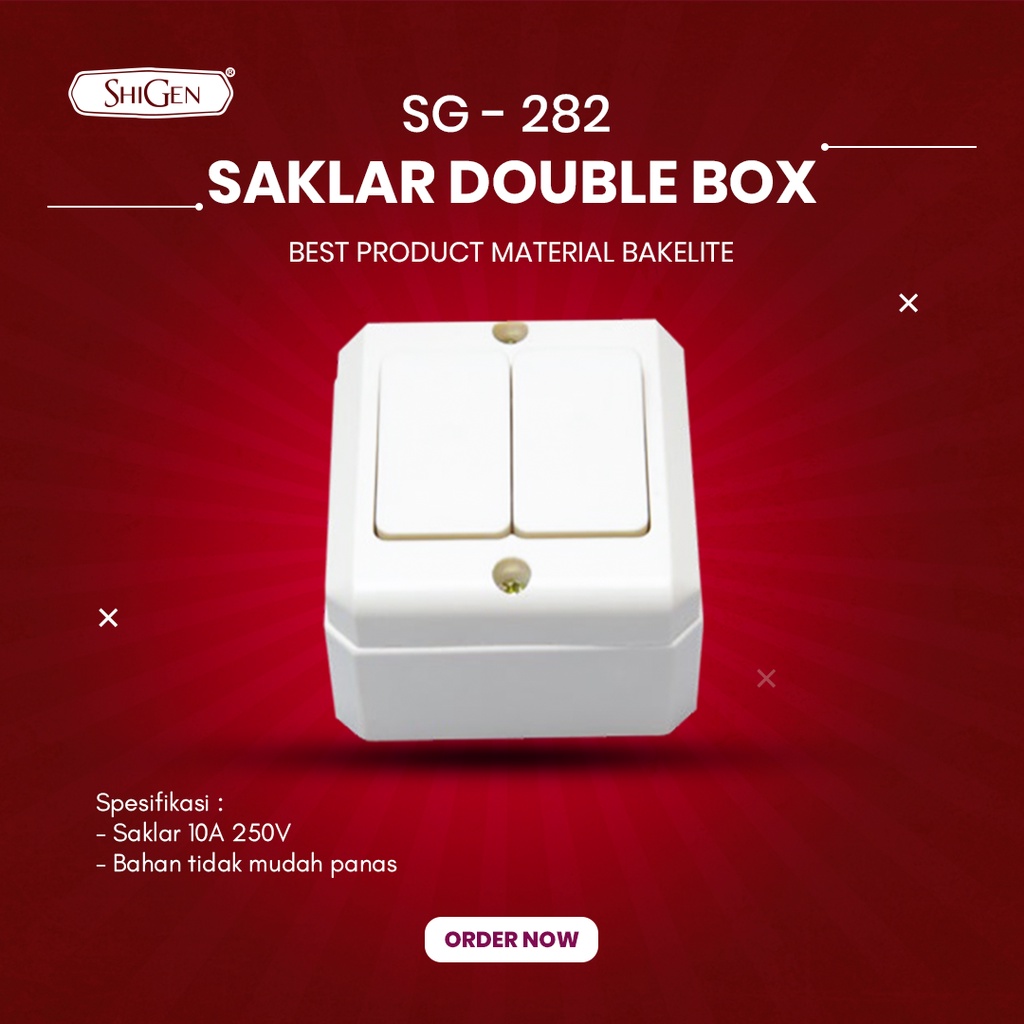 Jual OB Saklar Lampu Dinding Electrical Switch SG-282 | Shopee Indonesia