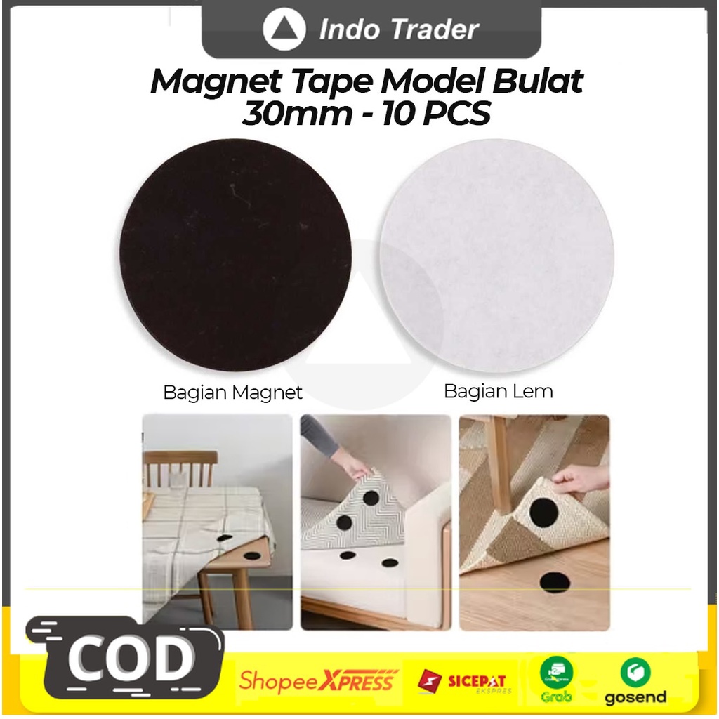 Jual Lem Sticker Magnet Bulat Magnetic 30mm 10 PCS Serbaguna | Shopee ...