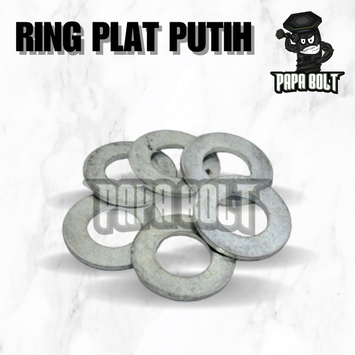 Jual Ring Plat M5 / WP 5x13mm / Washer Plate PUTIH | Shopee Indonesia