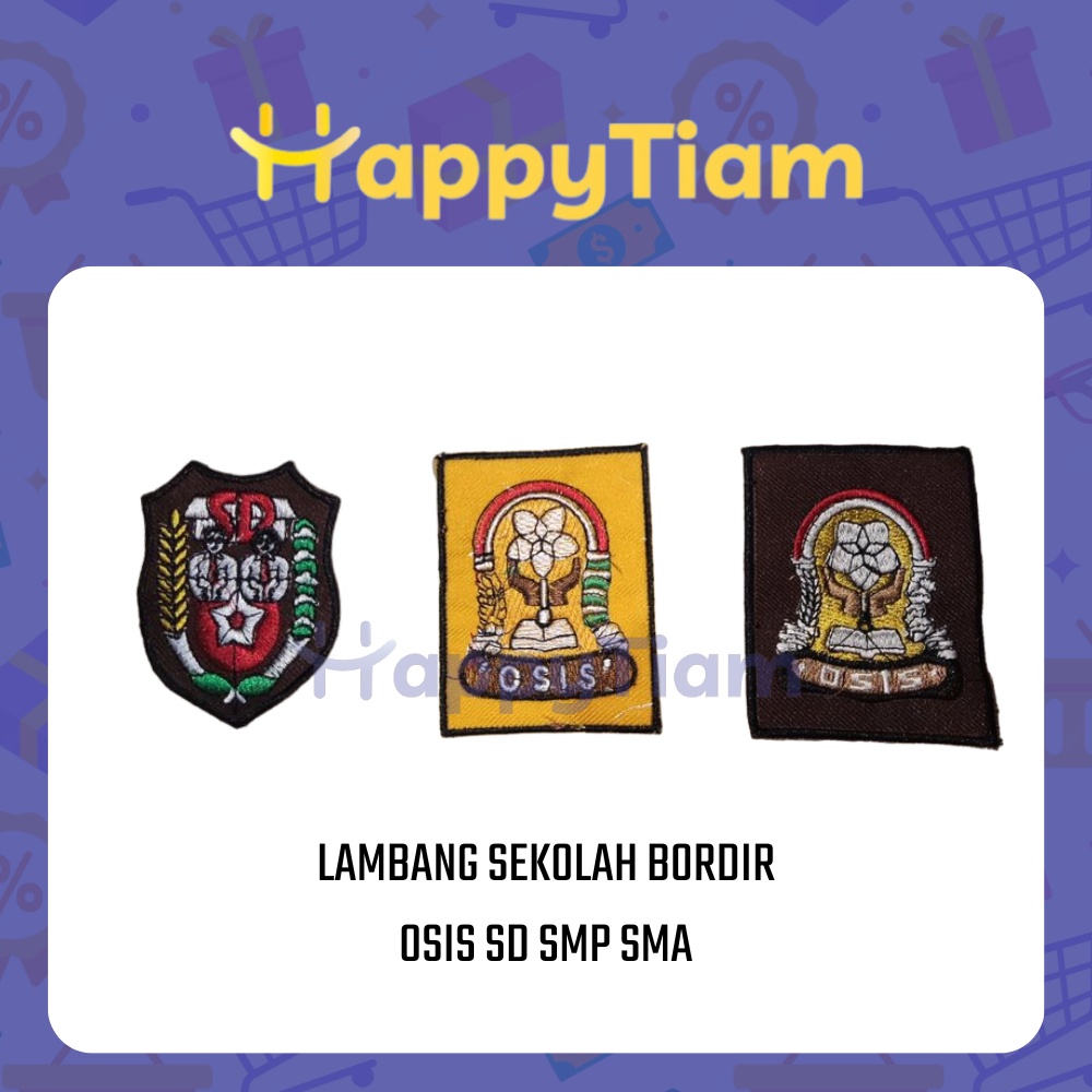 Jual BORDIR LOGO OSIS SEKOLAH SD SMP SMA ~ ATRIBUT LAMBANG BADGE BET ...