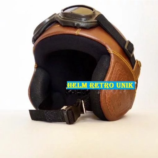 Jual Helm Jadul Vintage Klasik Helm Retro Klasik Model Pilot - Helm ...