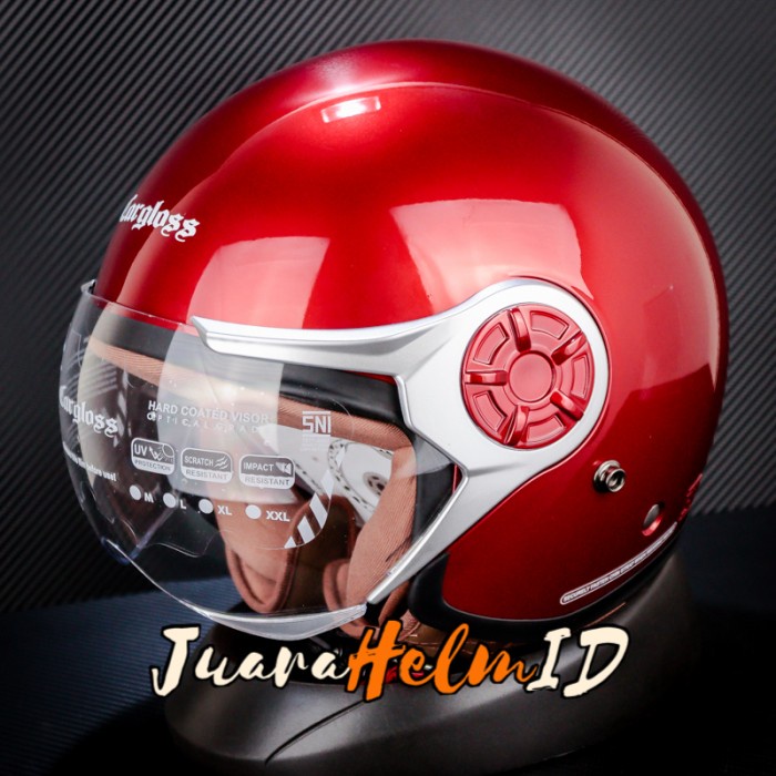 Jual CARGLOSS HELM YRH HIJAB / RED GLOSSY / YR RETRO CARGLOS | Shopee ...