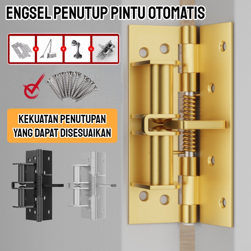 Jual 【Berisi 6 Paku】Engsel Penutup Pintu Otomatis/ Door Closer / Metal ...