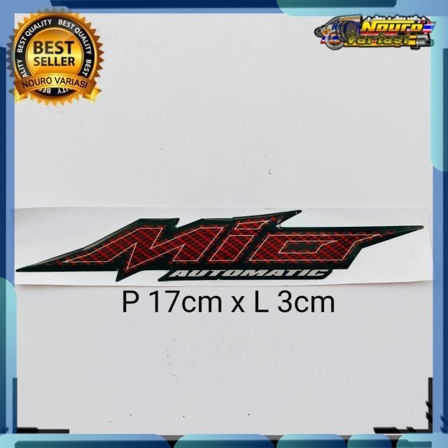 Jual Sticker emblem timbul stiker logo YAMAHA MIO KARBON MERAH THAILAND ...