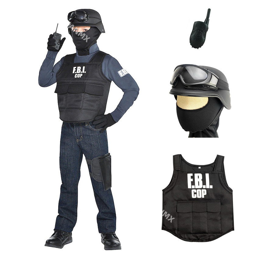 Jual FBI Special Agent Uniform Bulletproof Vest Outfits Police Cosplay ...