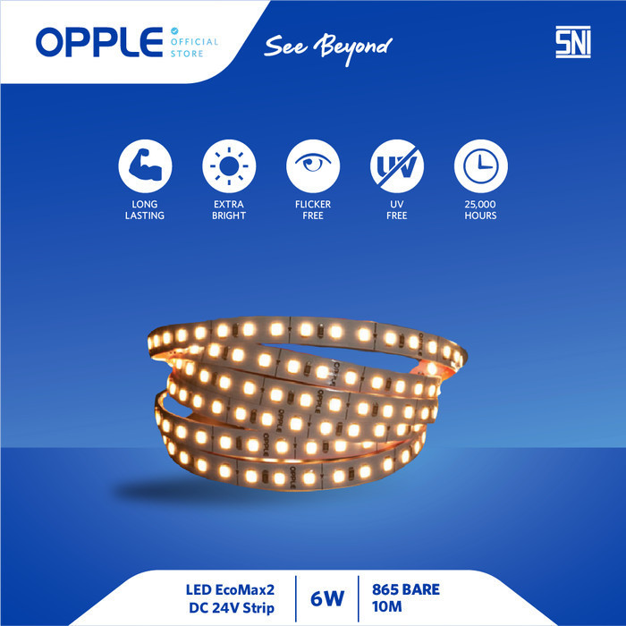 Jual OPPLE LED Strip 6W Bare Ecomax DC 24V 10m Garansi 10 Tahun ...