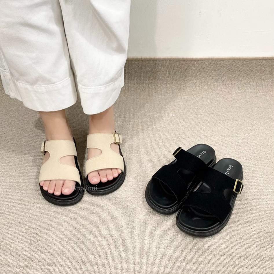 Jual BREVINNI Georgia Sandal Flat || Sendal Flat Wanita || sandal ...