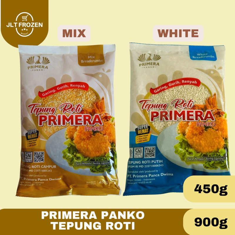 Jual Primera Panko / Tepung Panir / Bread Crumbs / Tepung Roti mix / White - 450g / 900g ...