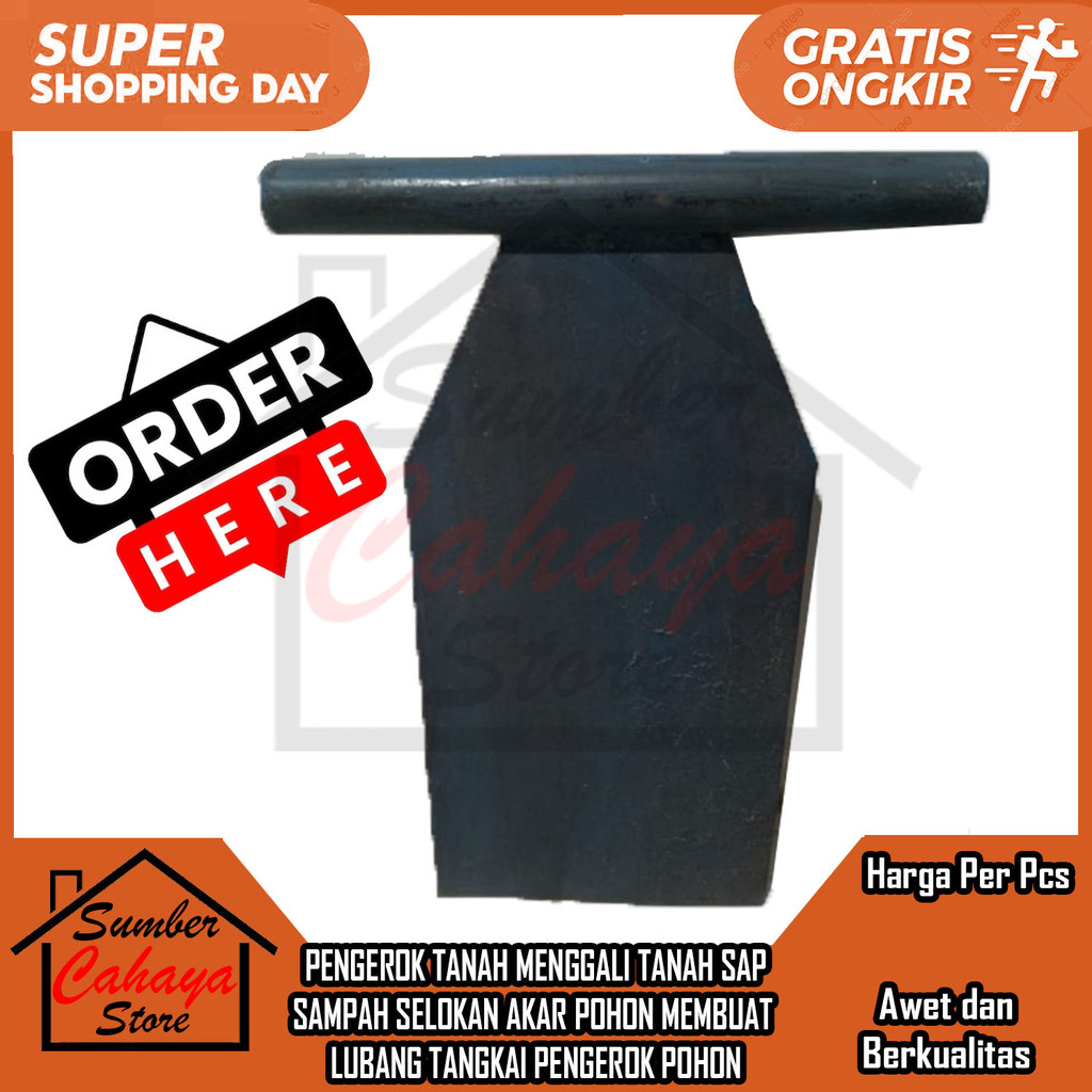 Jual Pengerok Tangkai Sap Tanah Alat Kerok Cangkul Garuk Besar Pelubang ...