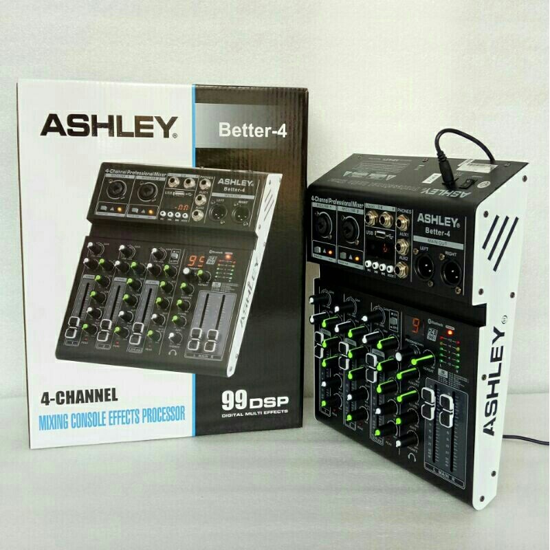 Jual Mixer audio ASHLEY better 4 original 4CH MP3 bluetooth recording | Shopee Indonesia