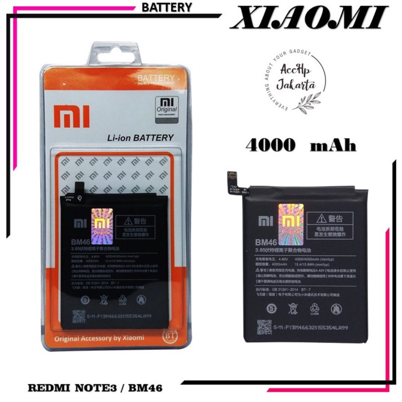 Jual BATTERY BATU BATRE BATRAI BATERAI Xiaomi Redmi Note 3 Note 3 Pro ...