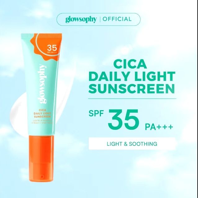 Jual Glowsophy Cica Daily Light Sunscreen SPF 35 PA+++ Light & Soothing | Shopee Indonesia