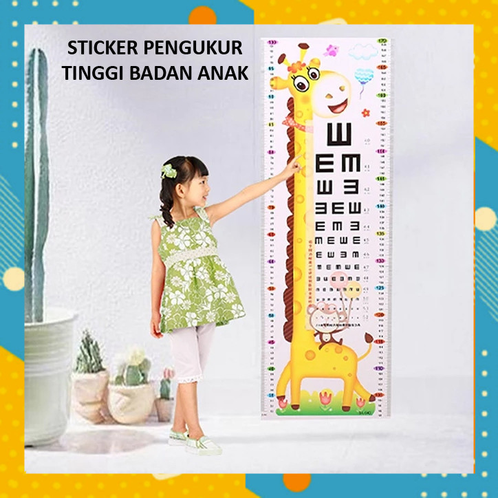 Jual Sticker Pengukur Tinggi Badan Anak Penggaris Dinding Kamar Tembok ...