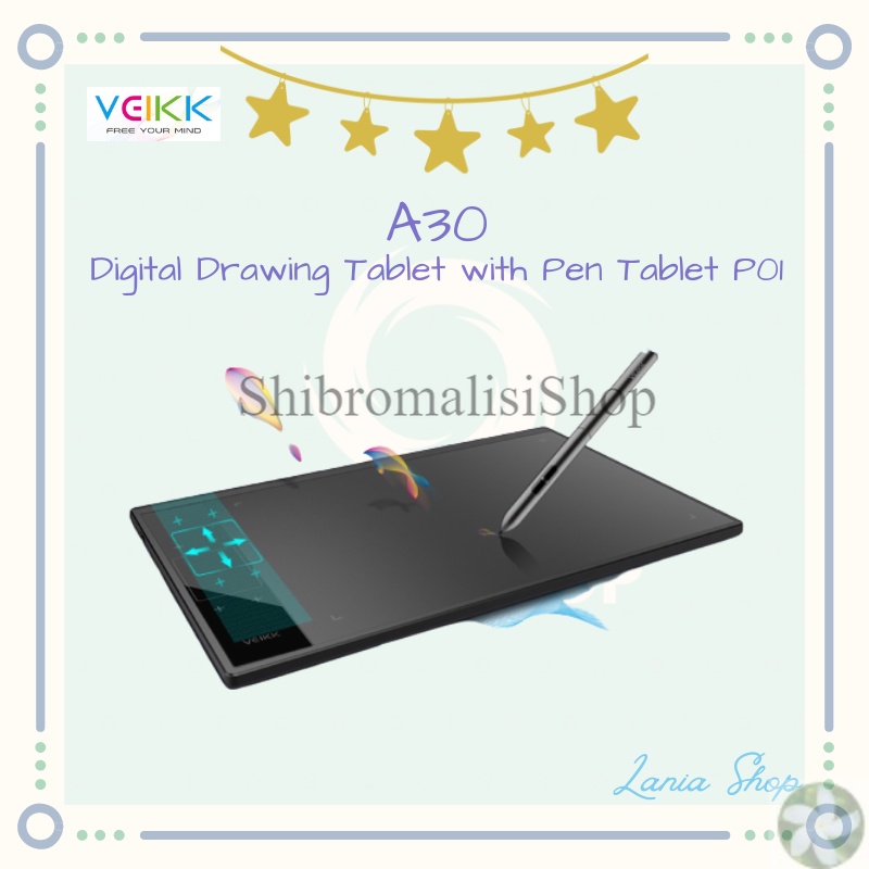 Jual VEIKK A30 - Digital Graphics Drawing Tablet with Pen Tablet P01 ...