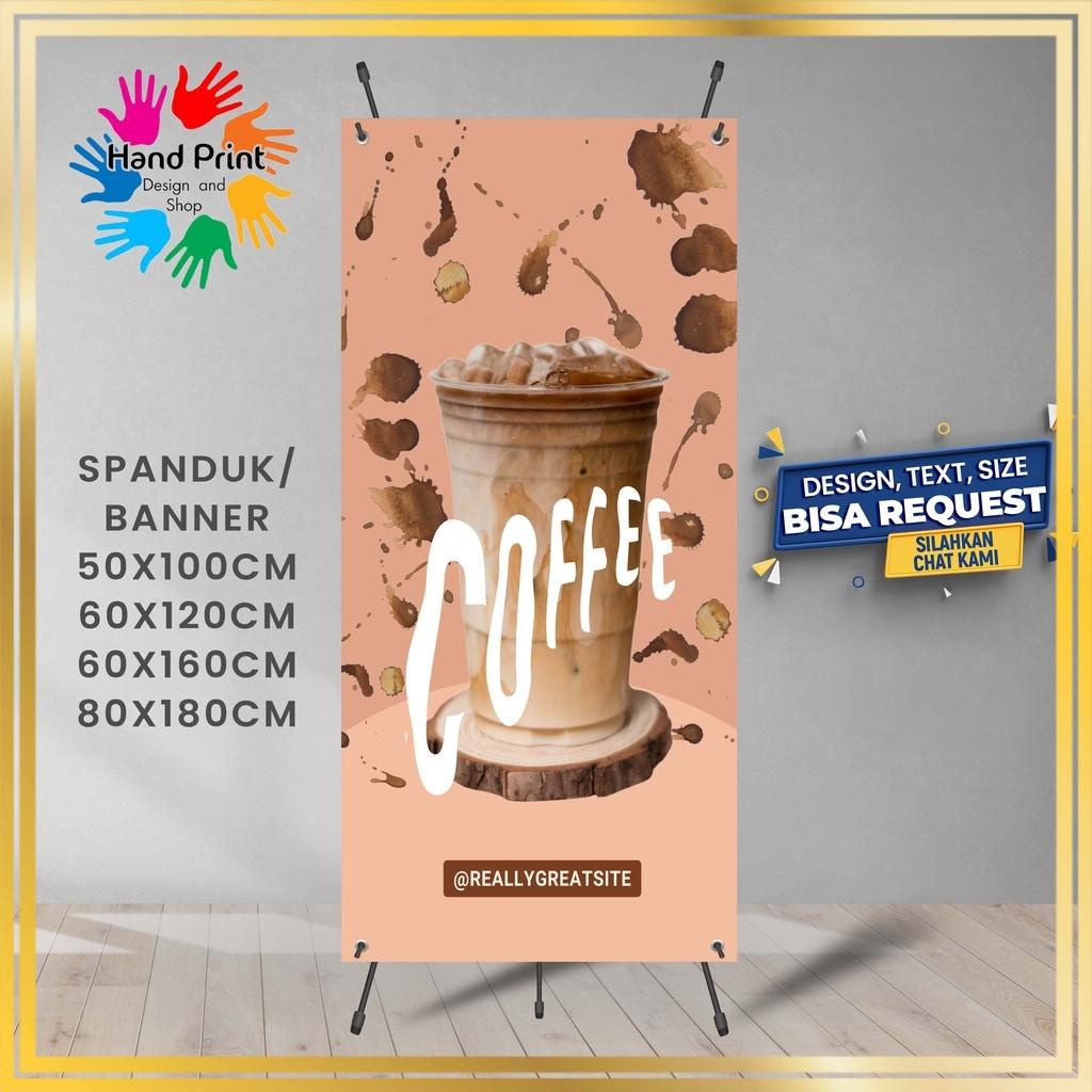Jual SPANDUK / BANNER Kopi time Coffeeshop Krem 2 60x160 CM Cocok Luar ...