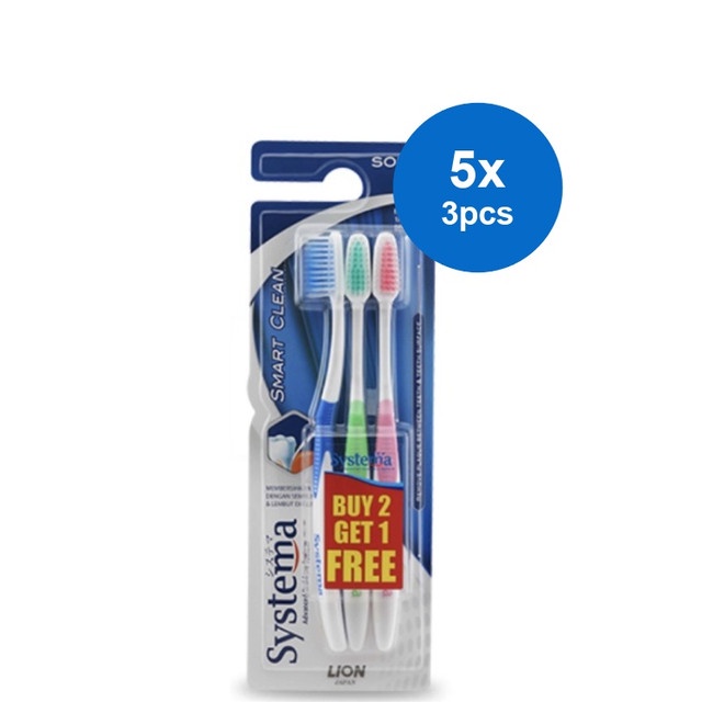Jual Systema Sikat Gigi Smart Clean Soft 5 x 3 pcs | Shopee Indonesia