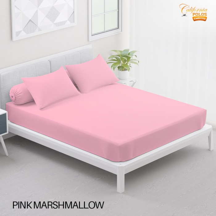 Jual Sprei CALIFORNIA Queen Polos Emboss Ukuran 160X200 PINK ...