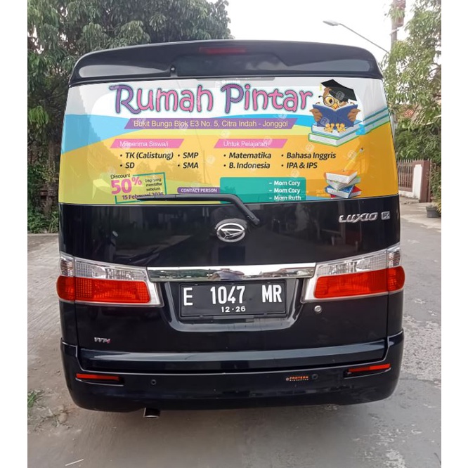 Jual Stiker One Way / Oneway Vision - Stiker tembus pandang Kaca ...