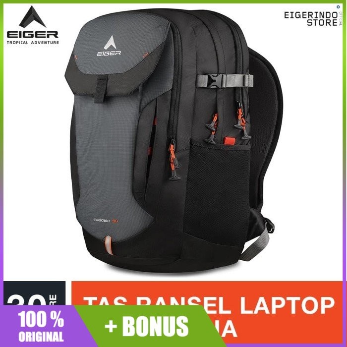 Jual Tas Eiger Meridian Laptop Backpack 30L 91000 0358 Black ORIGINAL ...