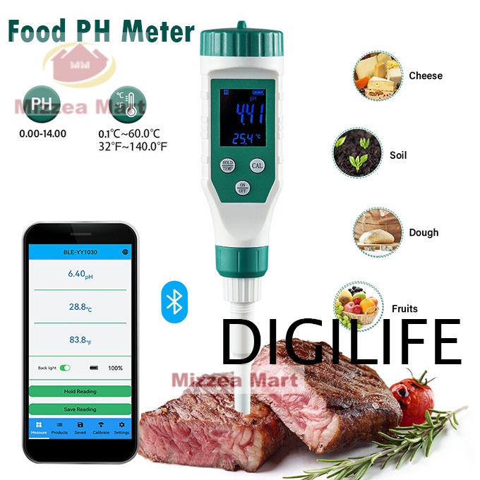 Jual Mizzea Mart Meat PH Meter Daging Buah Makanan Food Acid Tester ...