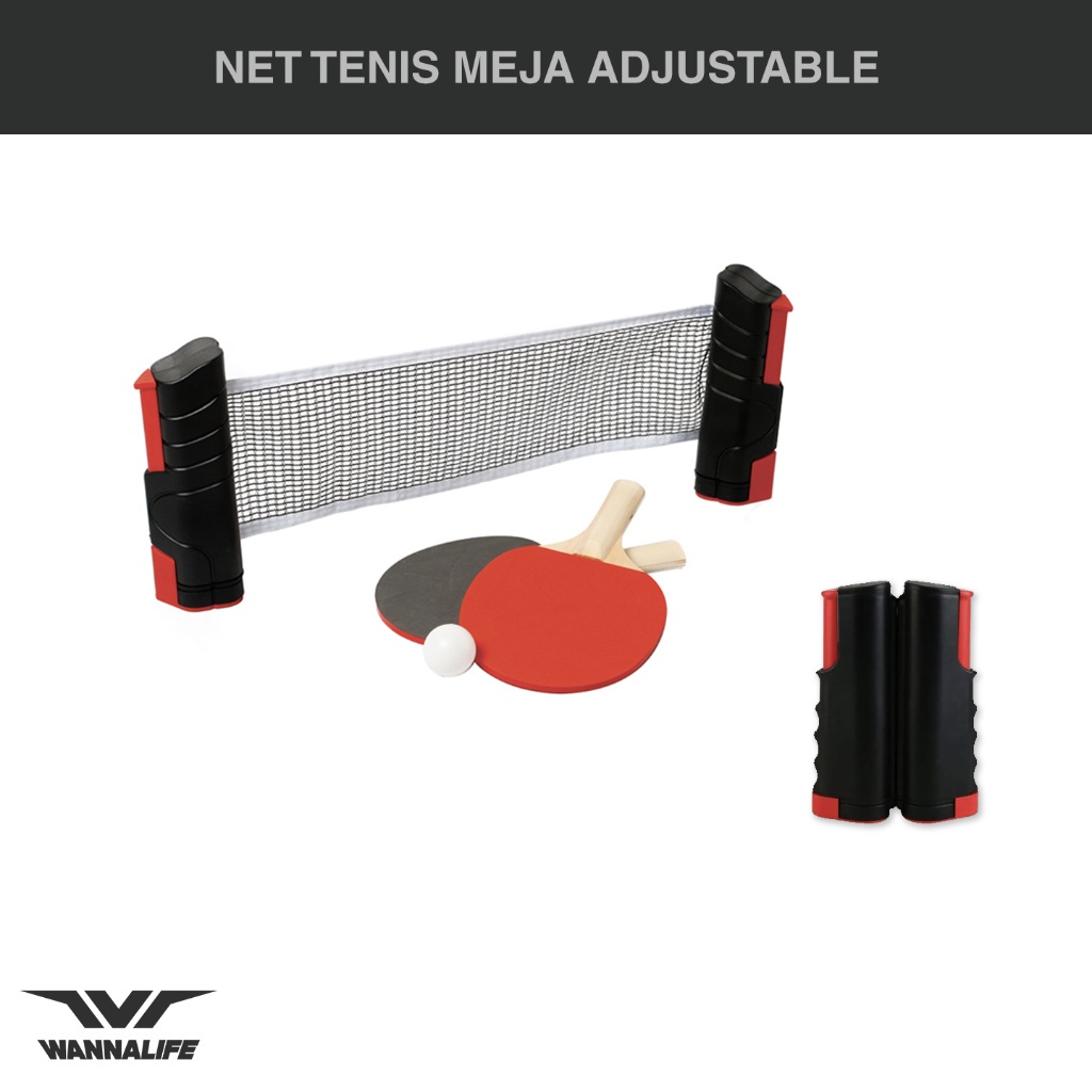 Jual Net Jaring Tenis meja Pingpong Wannafit Tarik Adjustable Portable ...