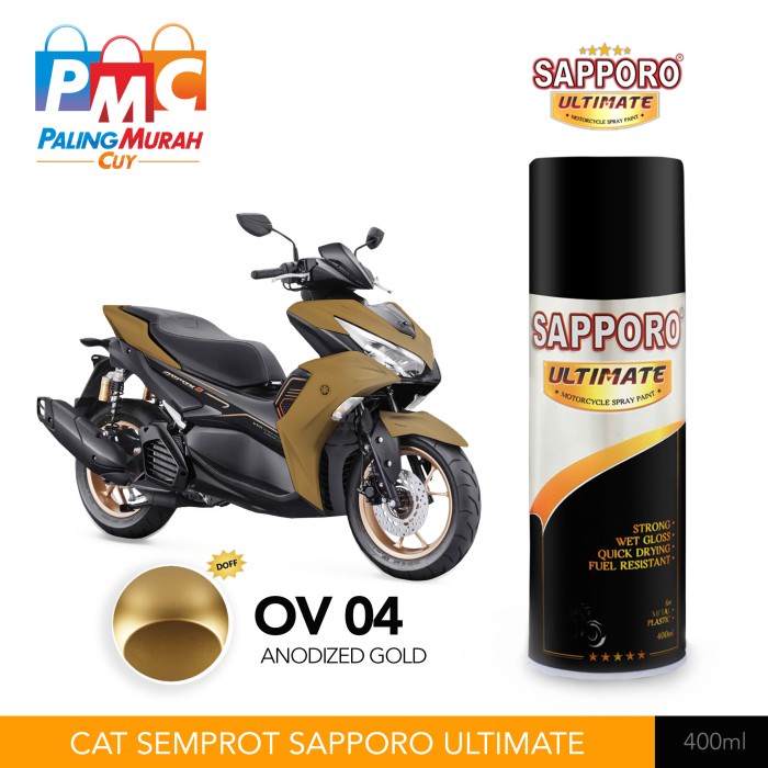 Jual SAPPORO ULTIMATE Colour Cat Semprot OV04 ANODIZED GOLD 400cc ...
