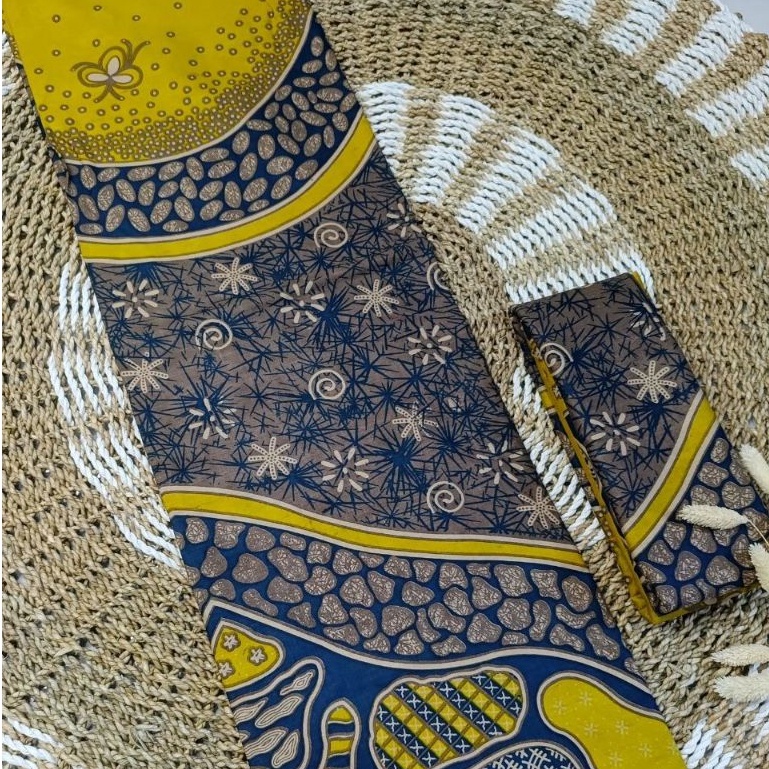 Jual Kain Batik Motif Batu Kali Lurik 2 Meter Pekalongan Merah Kuning ...