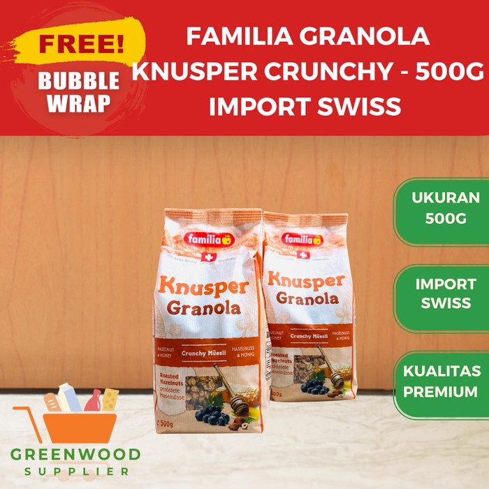 Jual Familia Granola Knusper Crunch - 500G [IMPORT SWISS] | Shopee ...