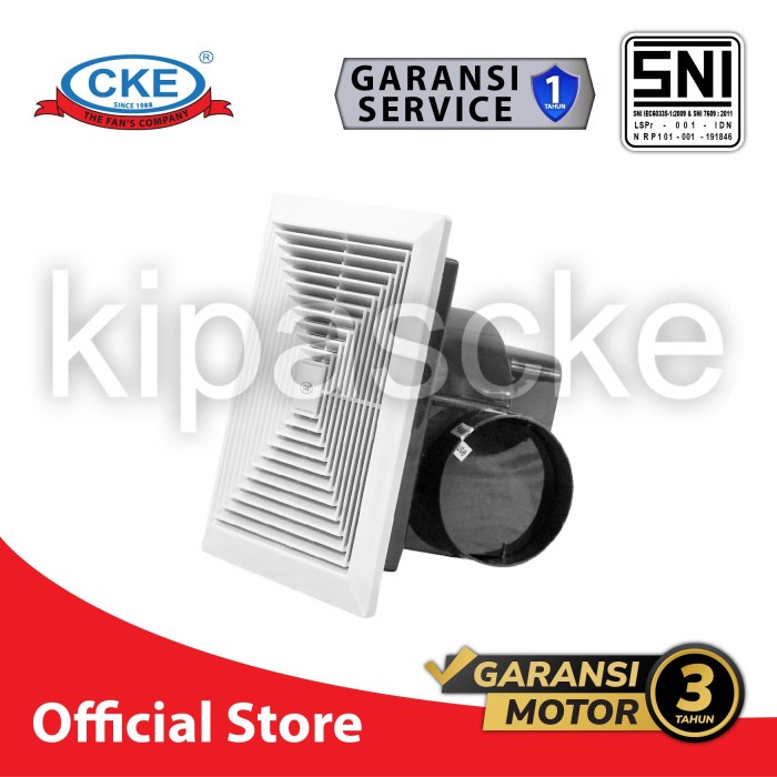 Jual KIPAS PLAFON/EXHAUST PLAFON/CKE KIPAS Ceiling Duct KTD18C Putih ...