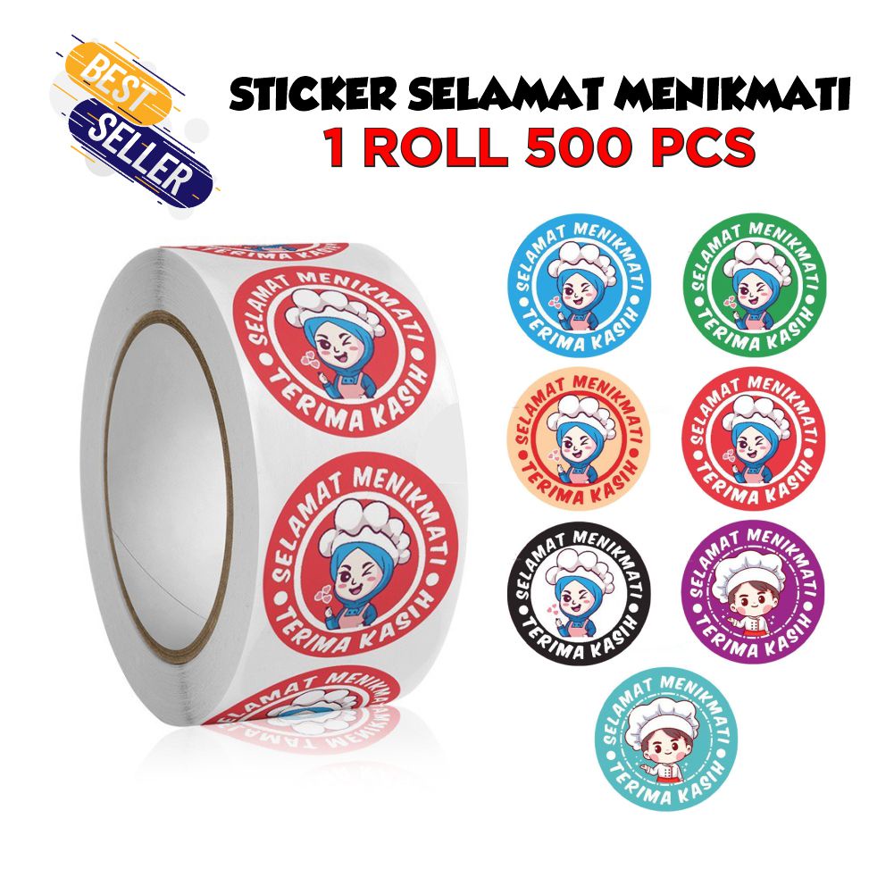 Jual Roll Sticker Selamat Menikmati - Stiker Jajanan dan Makanan ...